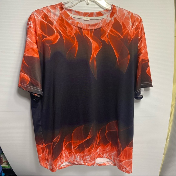 Shirts | Fire Flames Tshirt Size Medium Mens | Poshmark
